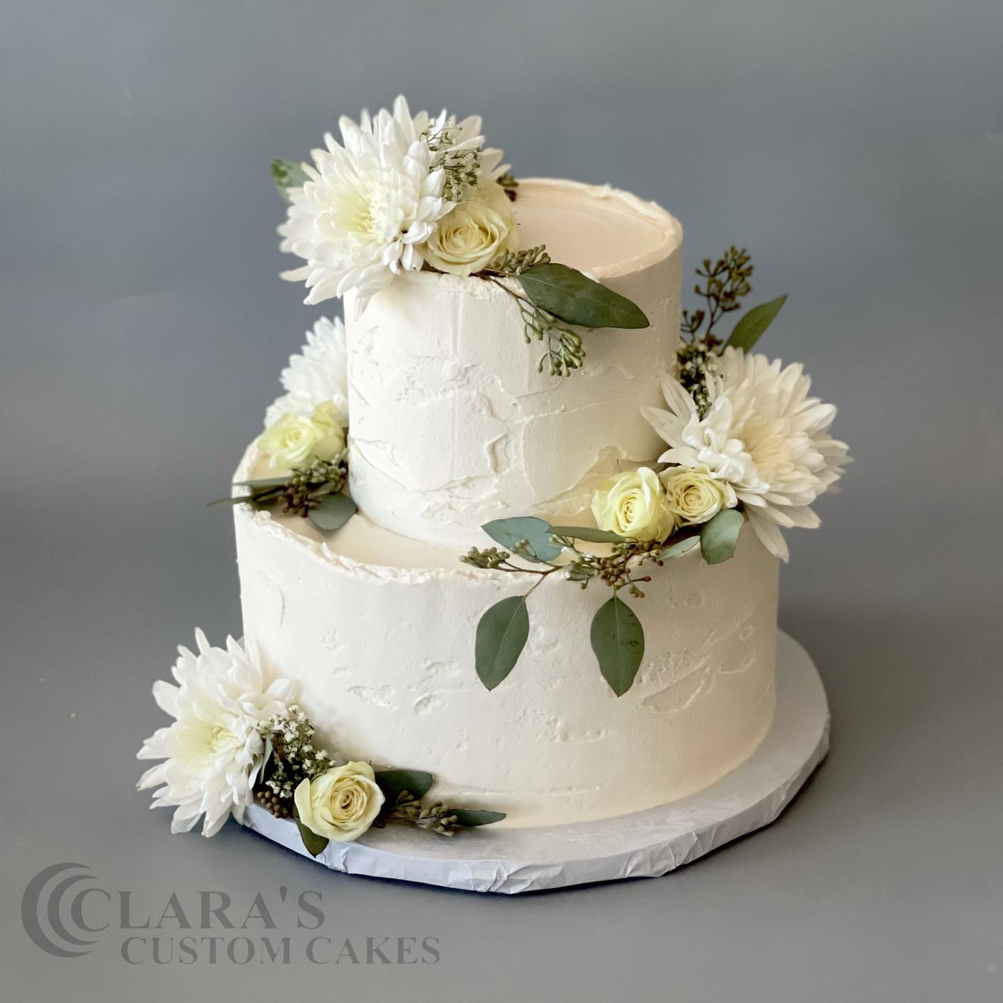 White Textured Wedding Cakes